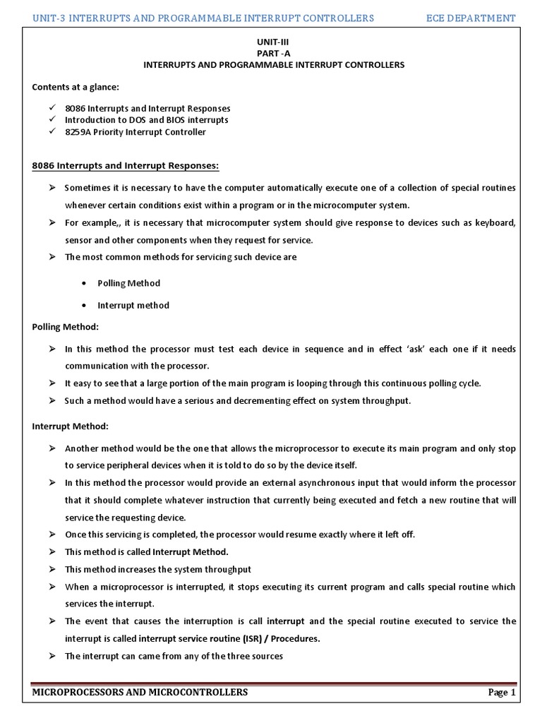 Unit-3 Part-A MPMC | PDF | Bios | Subroutine