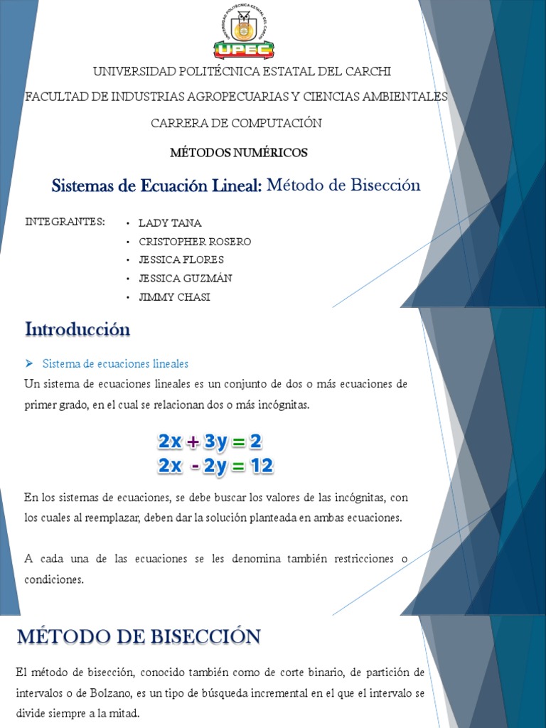 Metodos Bisec | PDF | Ecuaciones | Análisis numérico