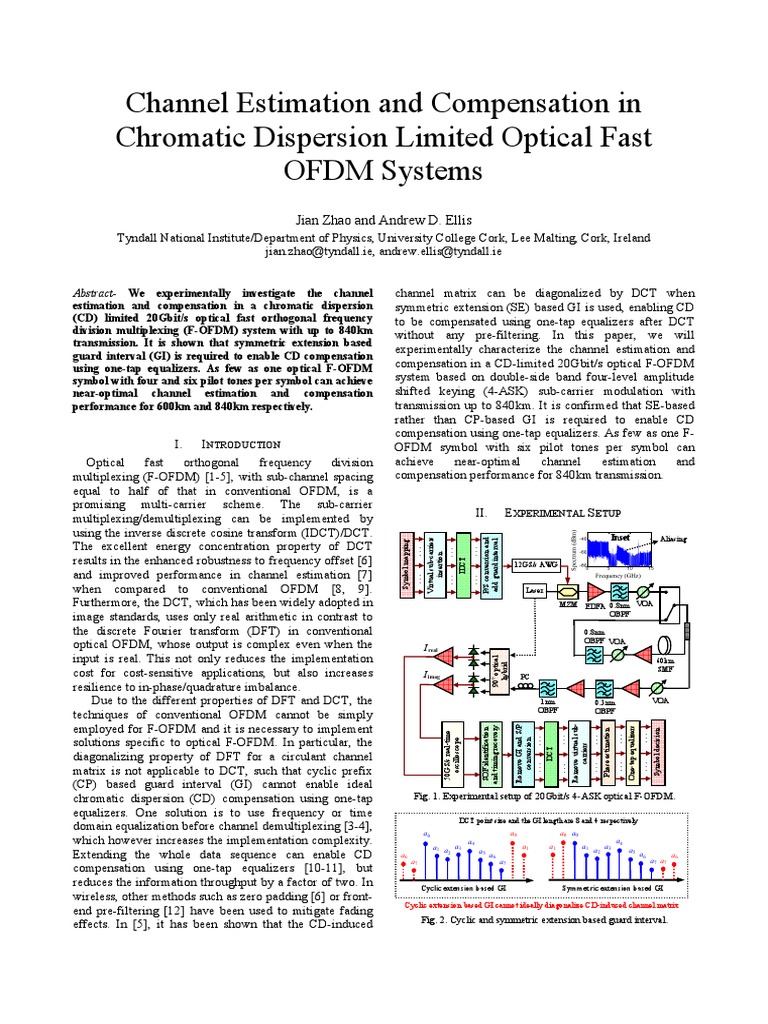 Channel Estimation PDF | PDF | Orthogonal Frequency Division Multiplexing | Telecommunications ...