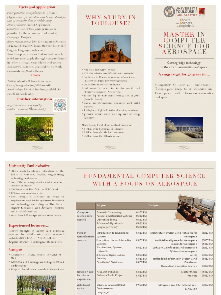 Flyer For CSA | PDF | Computer Science | Master Of Science