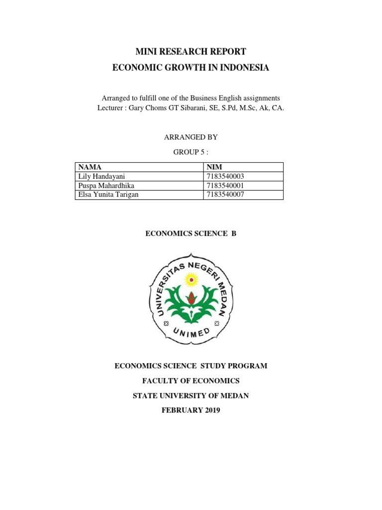 Mini Research Report Economic Growth in Indonesia | PDF | Economic ...