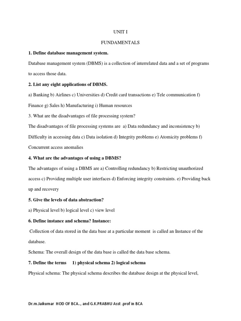 RDBMS 2 Marks | PDF | Database Transaction | Database Index
