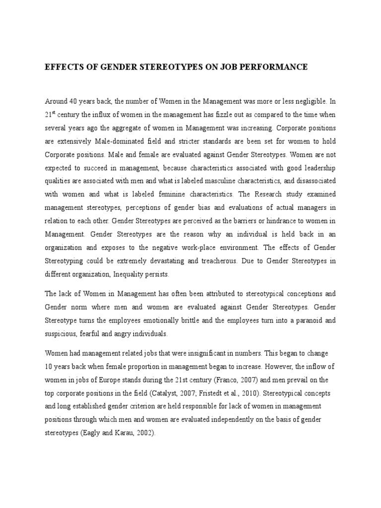 Gender Review | PDF | Gender Role | Stereotypes