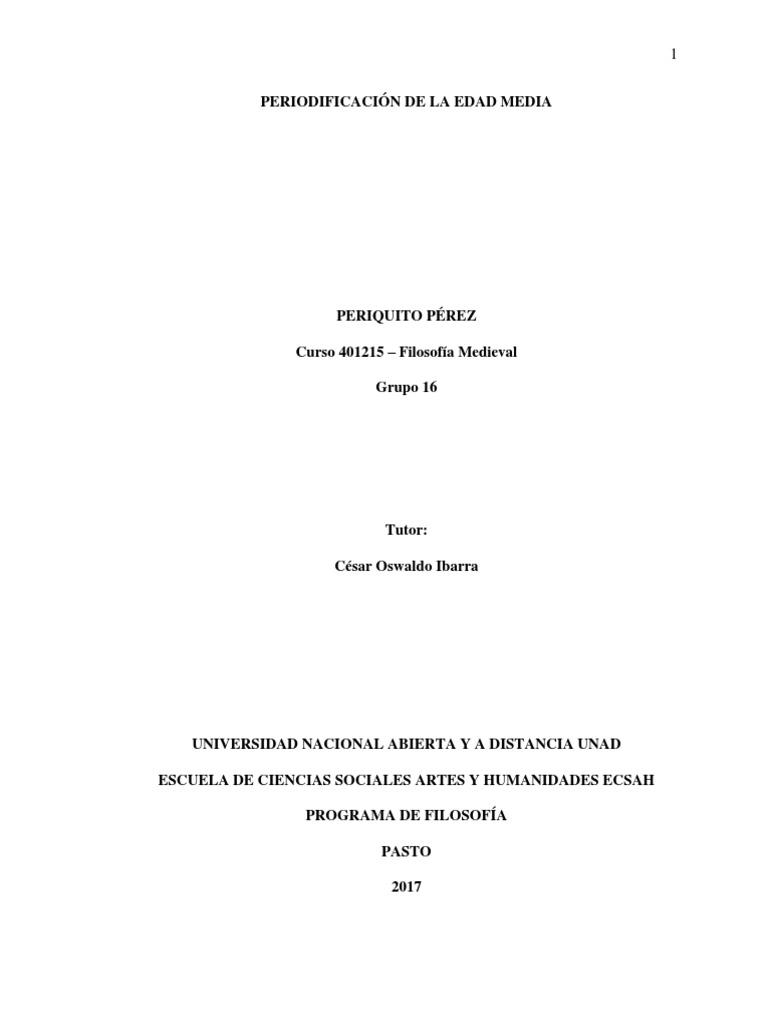 Formato Con Normas APA | PDF | Edades medias | Filosofia Medieval
