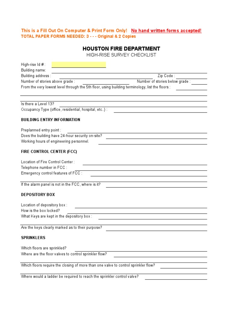 Houston Fire Department: This Is A Fill Out On Computer & Print Form ...