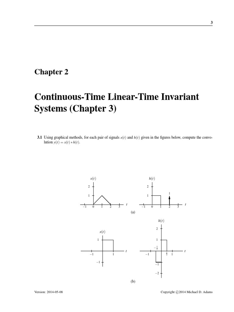 ch3 Solutions Continuous-Time Signals and Systems (Version: 2013-09-11 ...