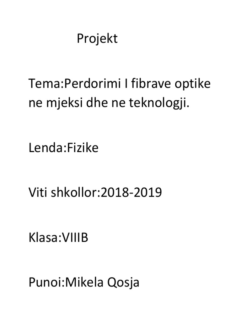 Fibrat Optike | PDF