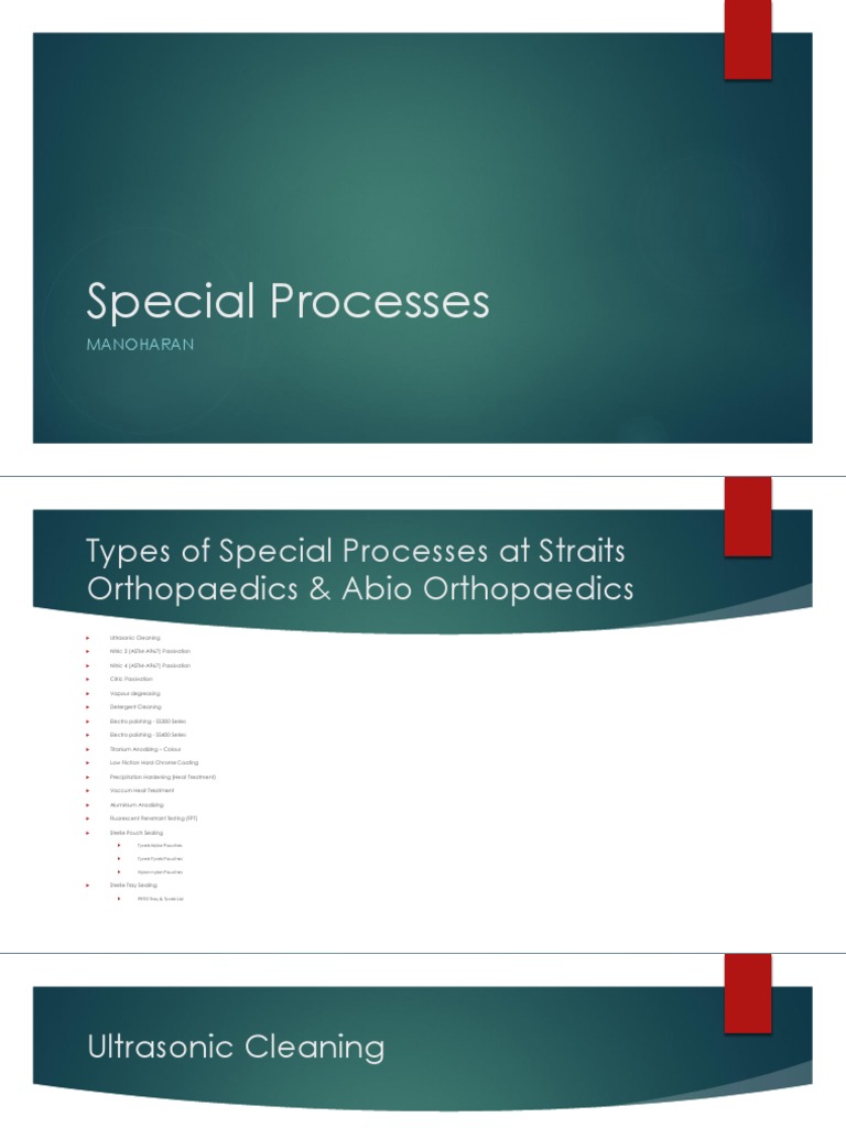 Special Processes: Manoharan | PDF | Home & Garden | Science & Mathematics