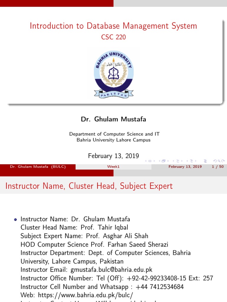Week1 DBMS PDF | PDF | Data Model | Databases Week1 DBMS PDF | PDF | Data Model | Databases