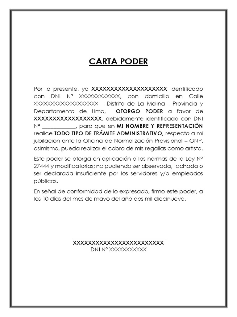 Carta Poder Amplio | PDF