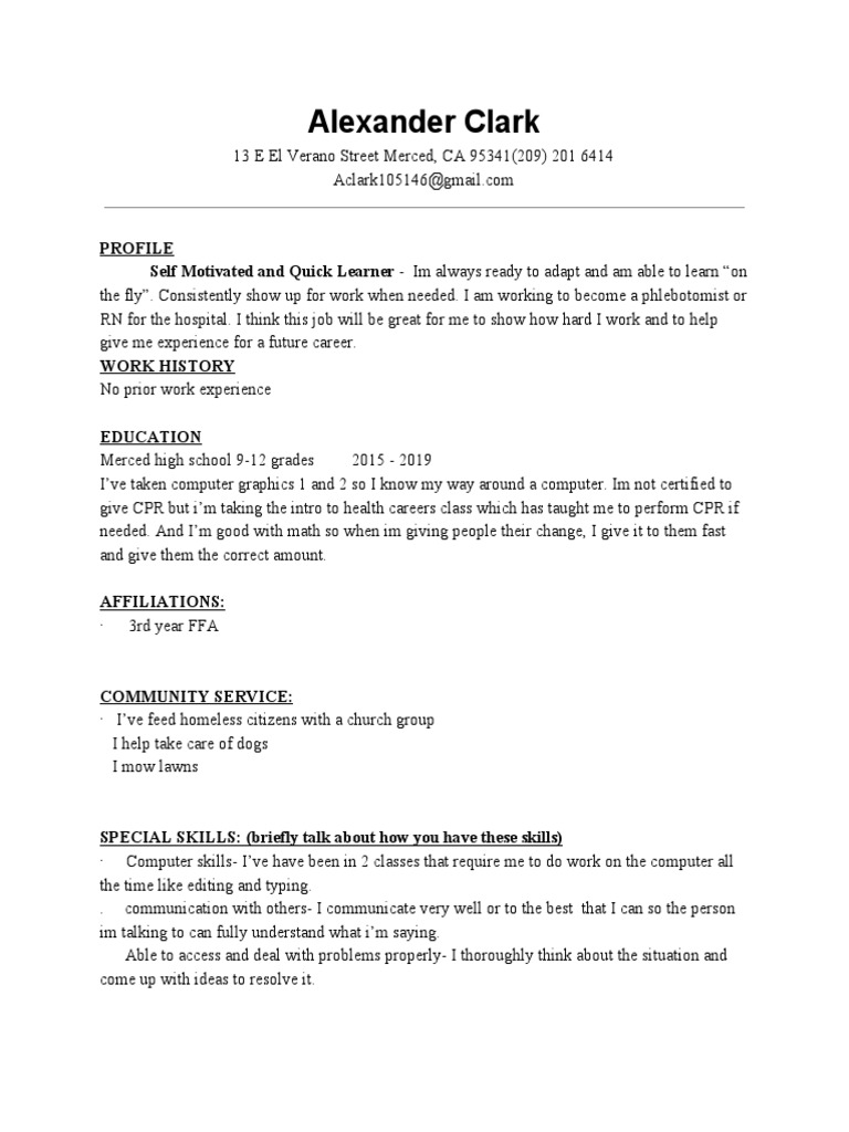 Alexander Clark - Resume Template | PDF