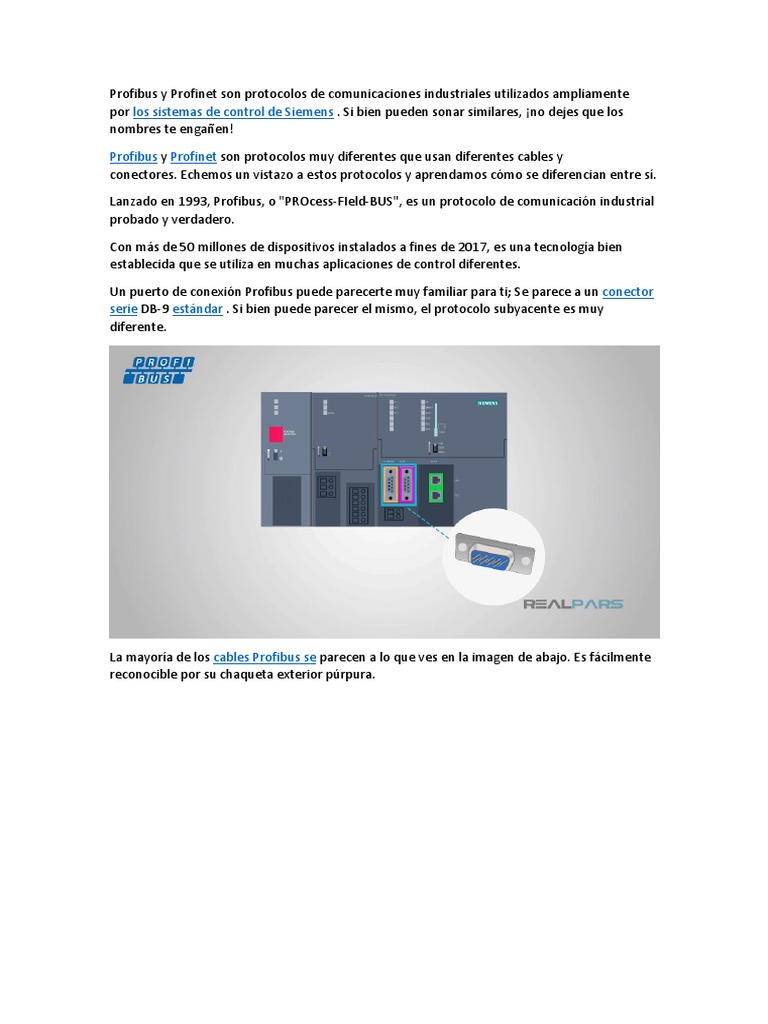 Diferencia Entre Profibus y Profinet | PDF | Ethernet | Red de computadoras