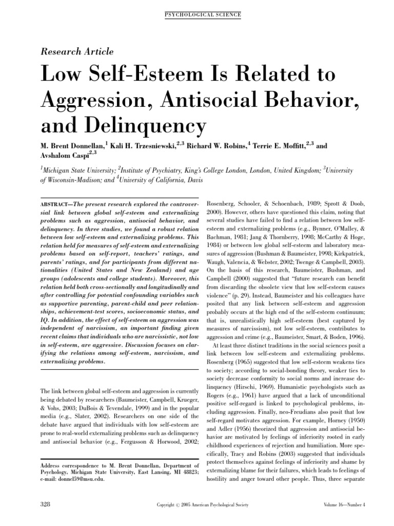 Self Measures For Self-Esteem Rosenberg Self-Esteem | PDF | Narcissism ...