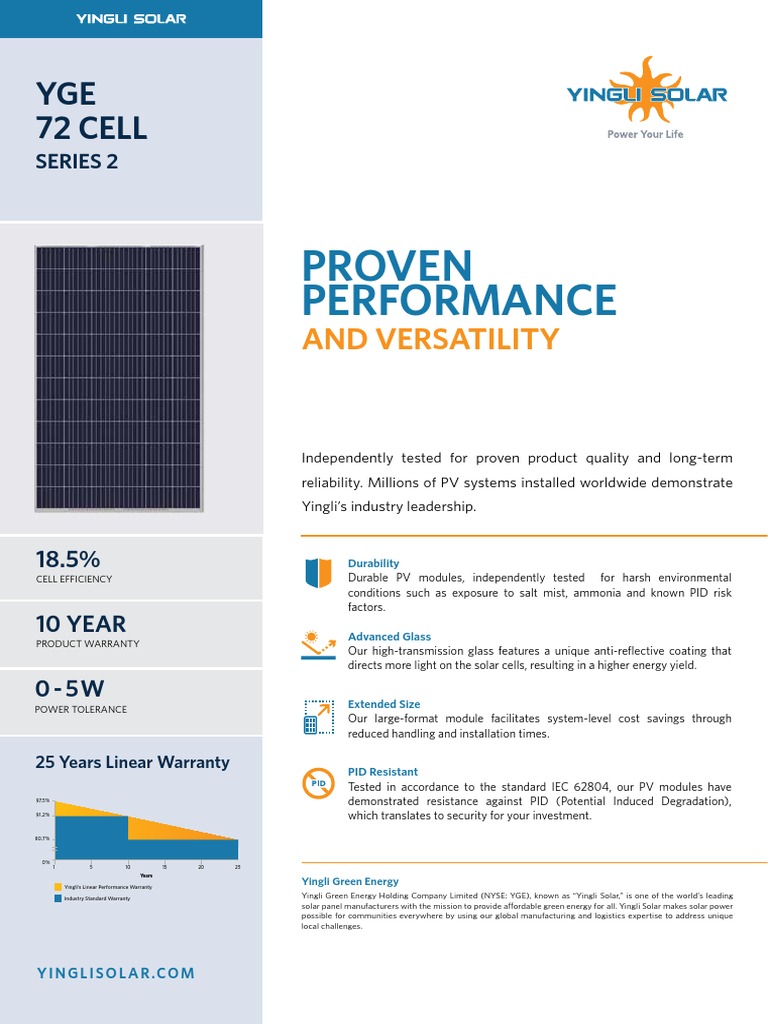 Paneles Yingli | PDF | Solar Panel | Photovoltaics