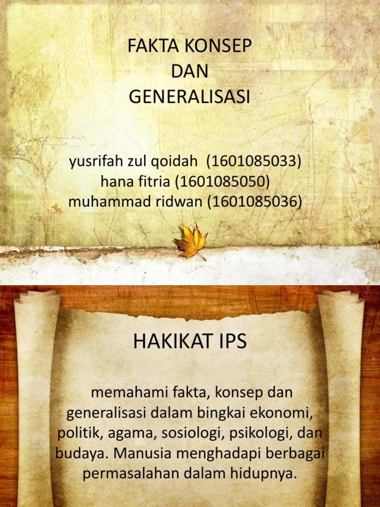 Fakta Konsep Generalisasi | PDF