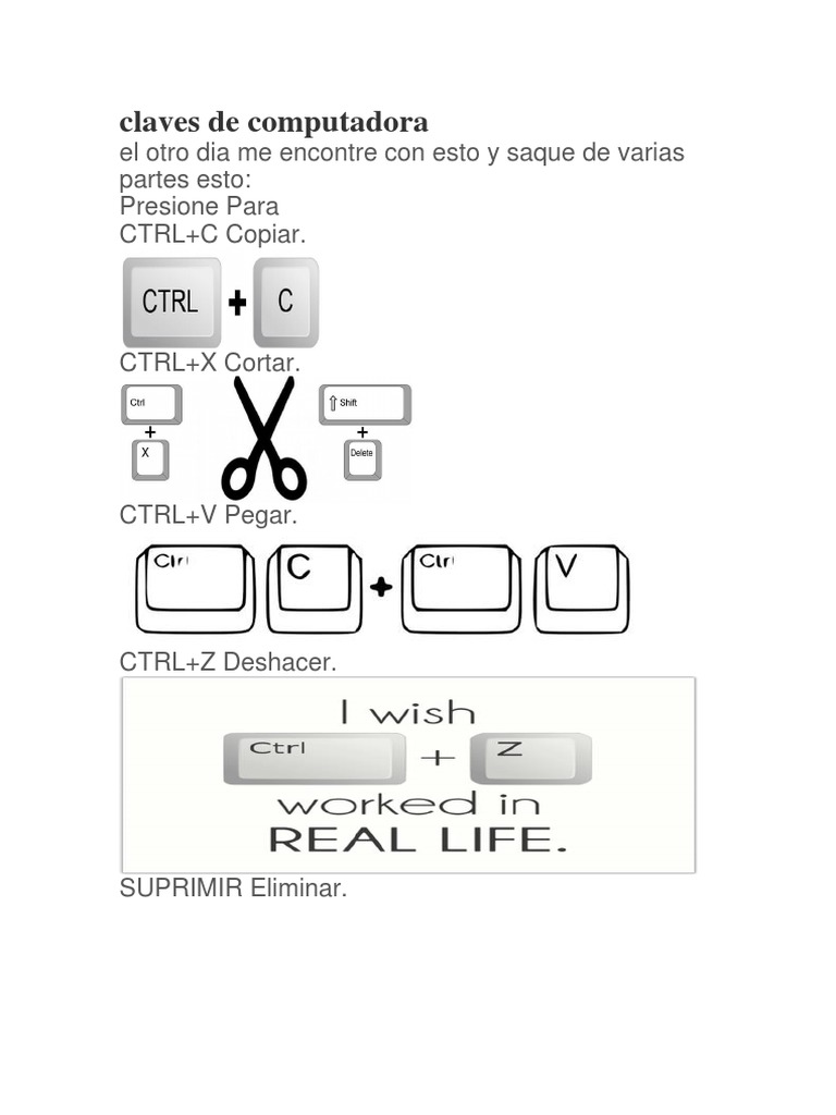 Claves de Computadora | PDF | Ventana (informática) | Menú (Computación)