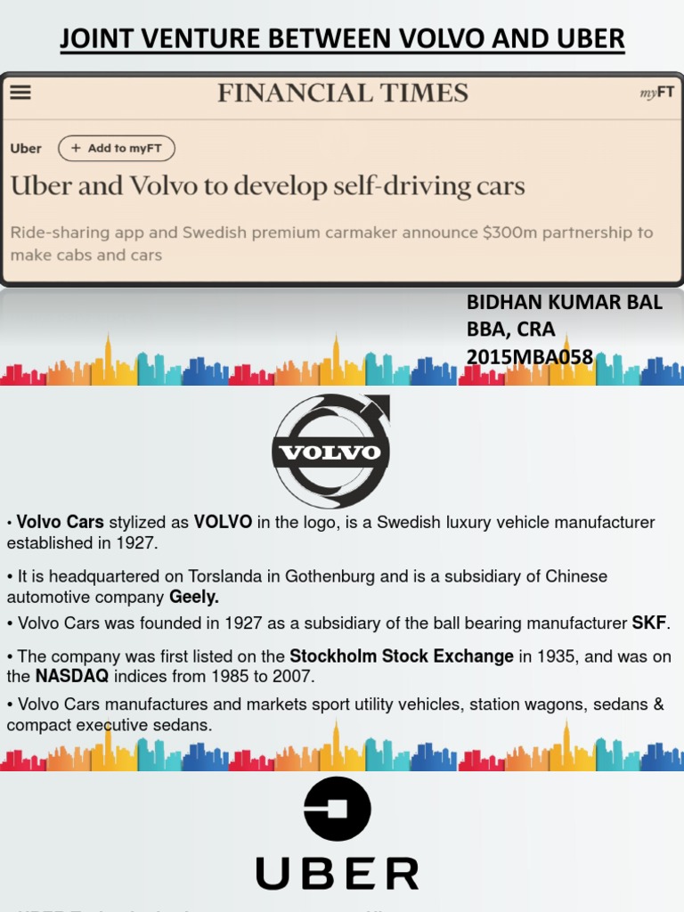 Volvo-Uber Joint Venture Overview | PDF | Car | Transport