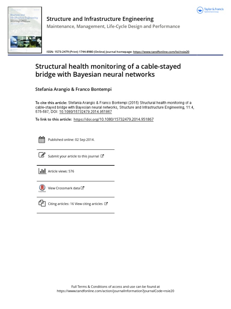 Structural Health Monitoring of A Cable Stayed Bridge With Bayesian Neural Networks | PDF ...