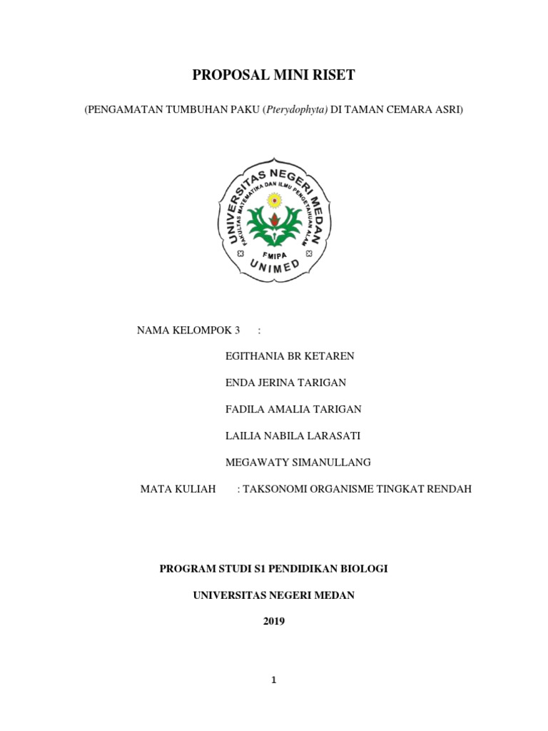 Proposal Mini Riset | PDF