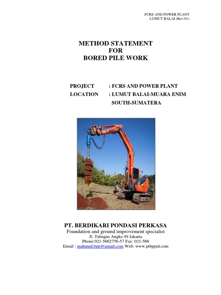 BPP - JSA Bore Pile (Production) | PDF | Drilling Rig | Drilling