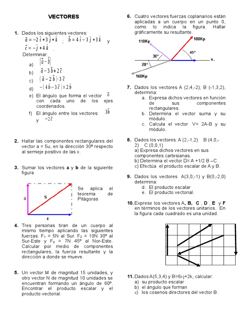 VECTORES | PDF | Vector Euclidiano | Álgebra abstracta