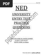 NUST NET Past Paper 2 | PDF