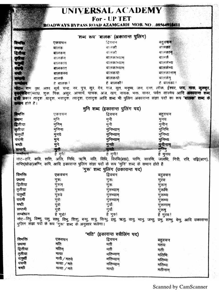 Shabd Roop PDF | PDF