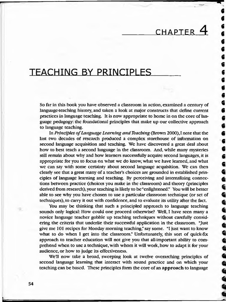 Chapter 4 Teaching by Principles | PDF