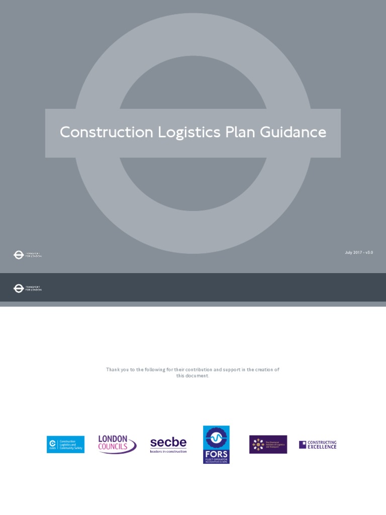 Construction Logistics Plan Guidance PDF | Download Free PDF ...