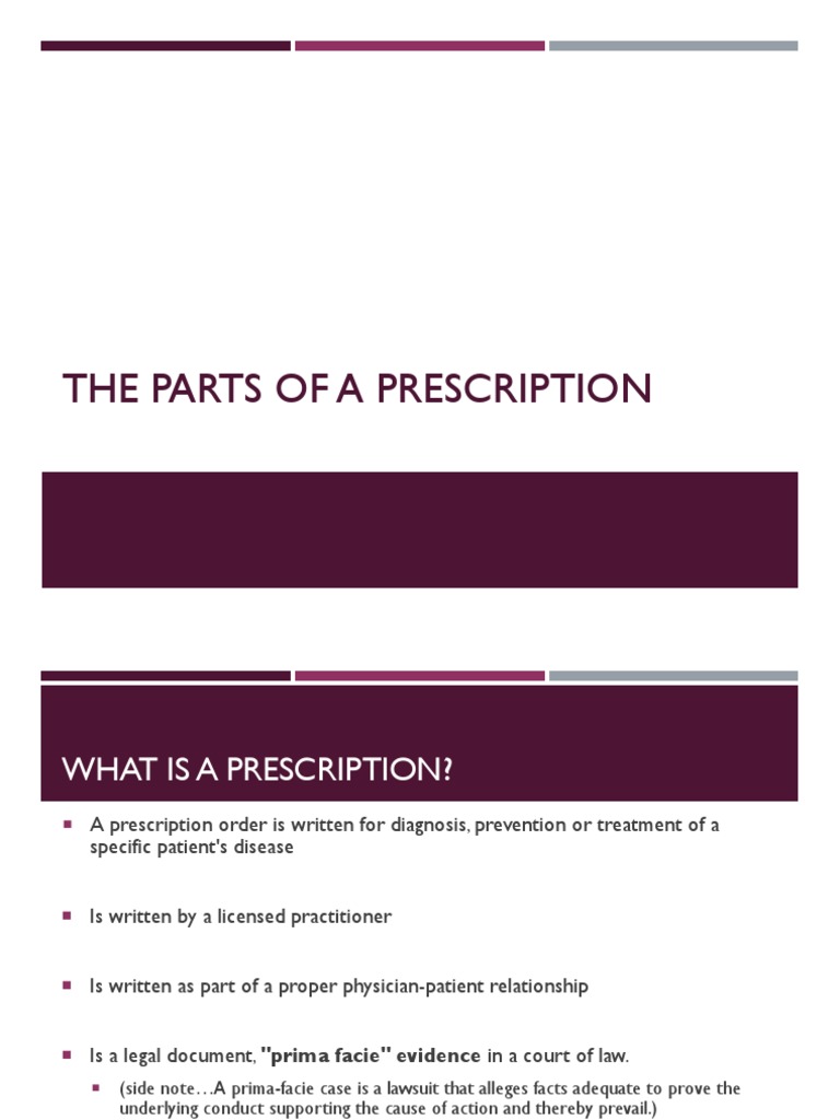 Understanding Prescription Components | PDF | Medical Prescription ...