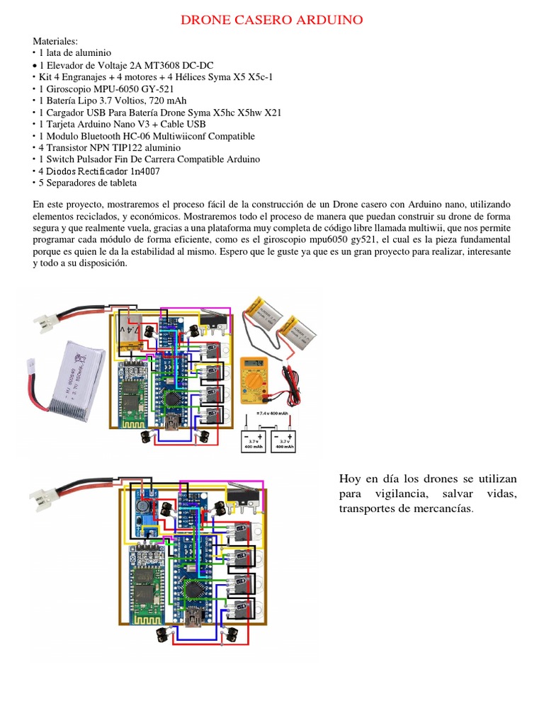 Drone Casero Arduino | PDF | Vehículo aéreo no tripulado | Ciclones ...