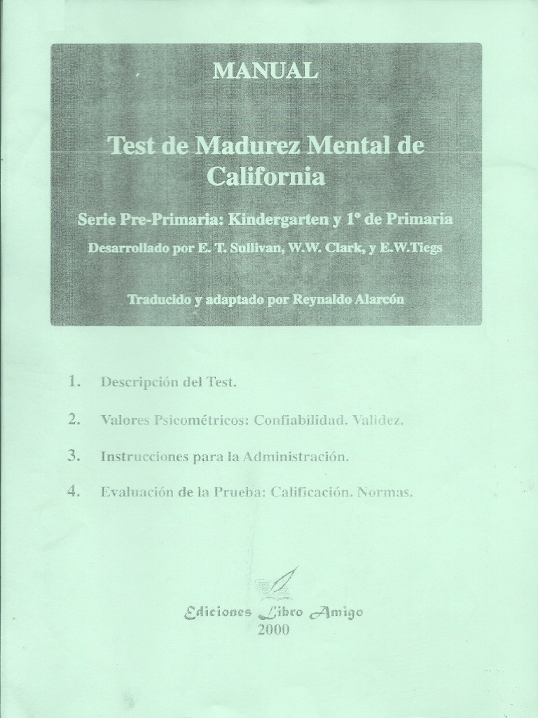 Manual Test de California | PDF