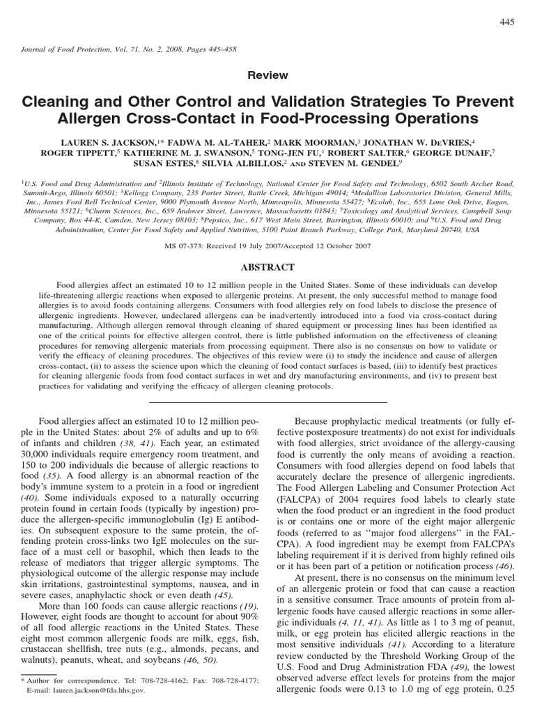 Val2 - Allergen Cleaning Validation Strategies | Download Free PDF ...