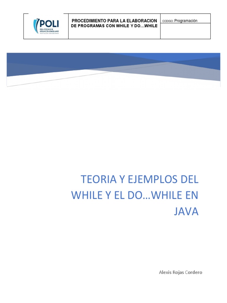 Estructura de Programación Repetitiva While | PDF | Programación de ...