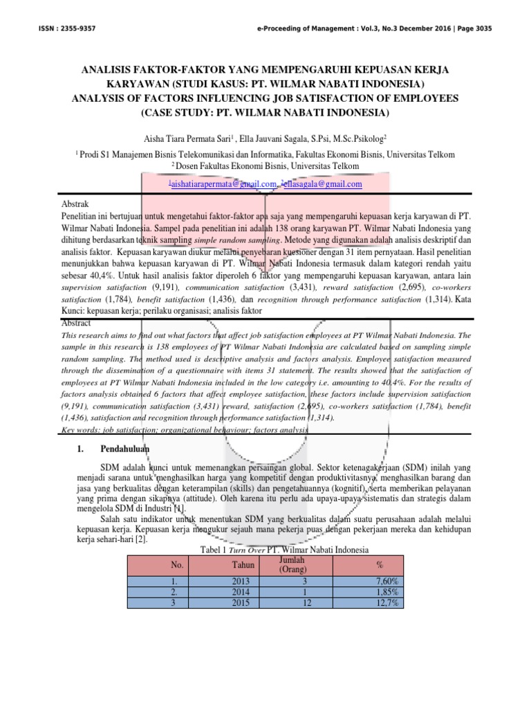 ISSN: 2355-9357 E-Proceeding of Management: Vol.3, No.3 December 2016 - Page 3035 | PDF | Job ...
