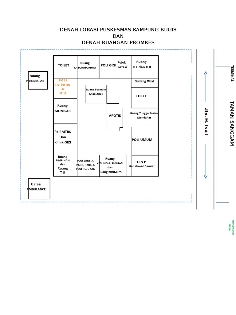 Denah Lokasi Gizi Puskesmas Kampung Bugis | PDF