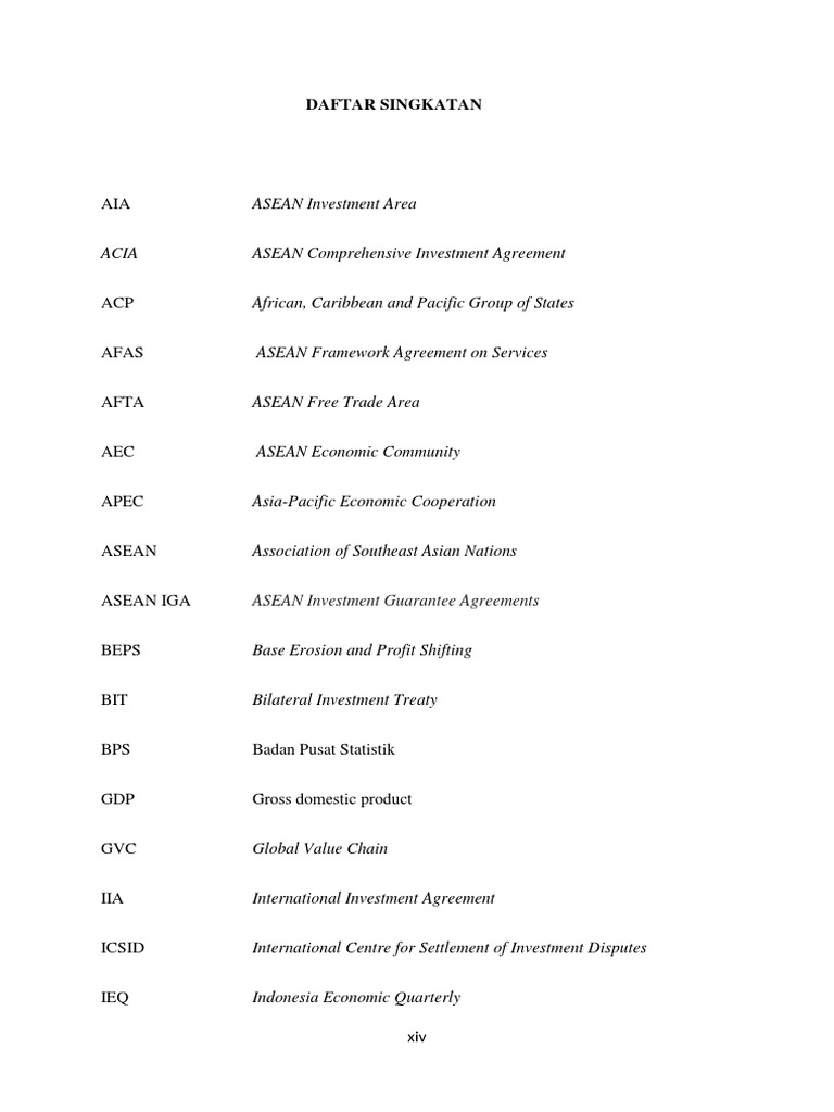 DAFTAR SINGKATAN Yang Benar | PDF