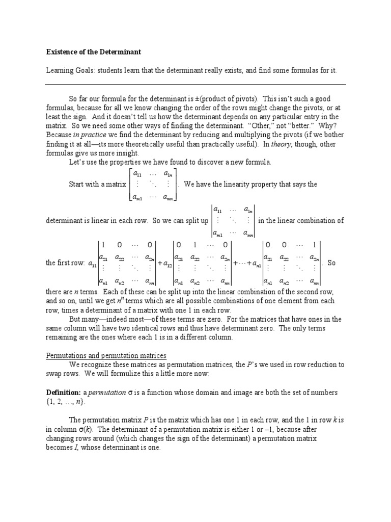 38 Permutation Formula | PDF | Determinant | Permutation
