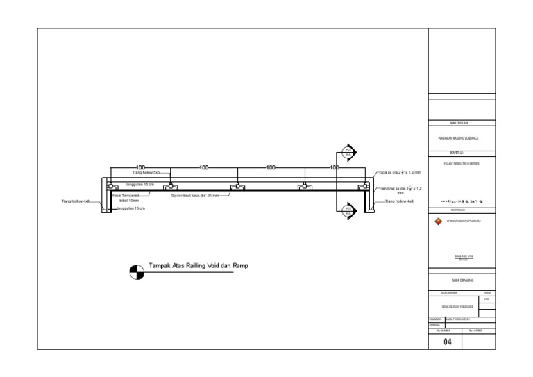 Tampak Atas Railing Void Dan Ramp | PDF