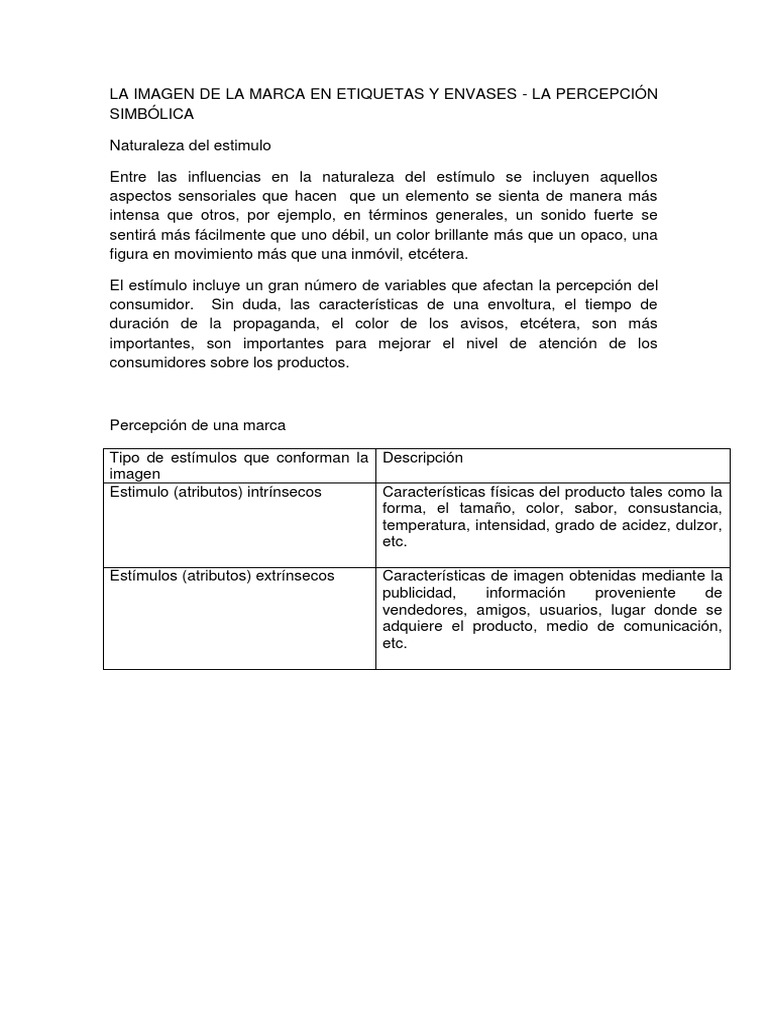 Percepción de Una Marca | PDF | Percepción | Color
