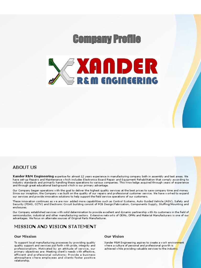 Xander Company Profile 2019 New | PDF | Scada | Programmable Logic ...