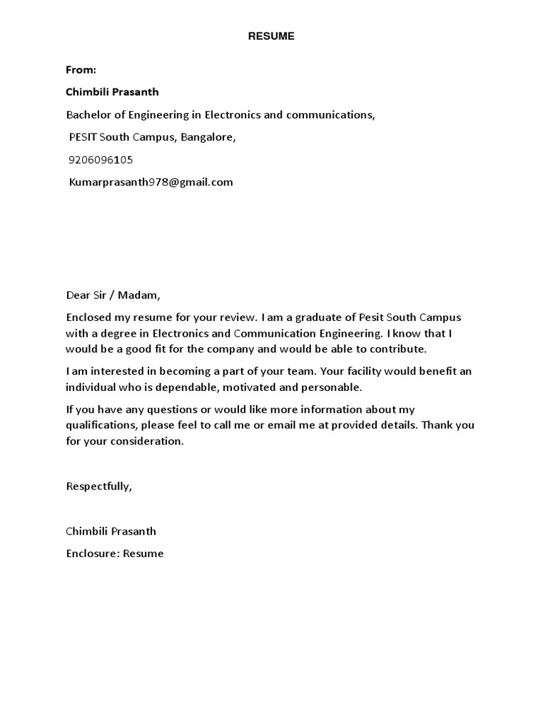 Aspiring Engineer Seeks Challenging Role to Apply Skills in Electronics ...