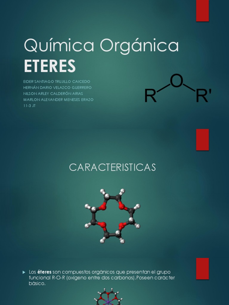 Química Orgánica: Eteres | Éter | Alcohol