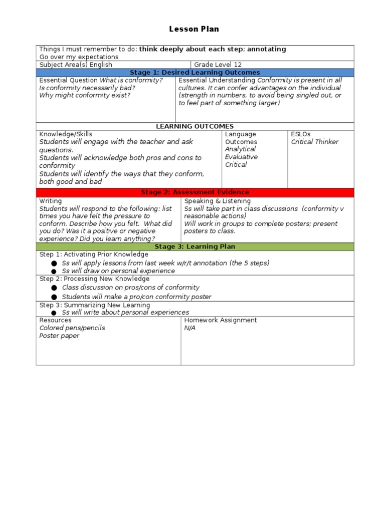 Eportfolio Lesson Plan | PDF | Language Arts & Discipline | Science ...
