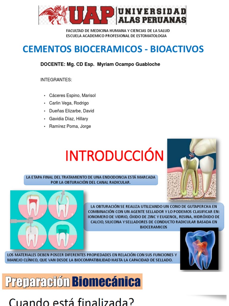 cementos bioceramicos | Materiales | Química | Prueba gratuita de 30 ...