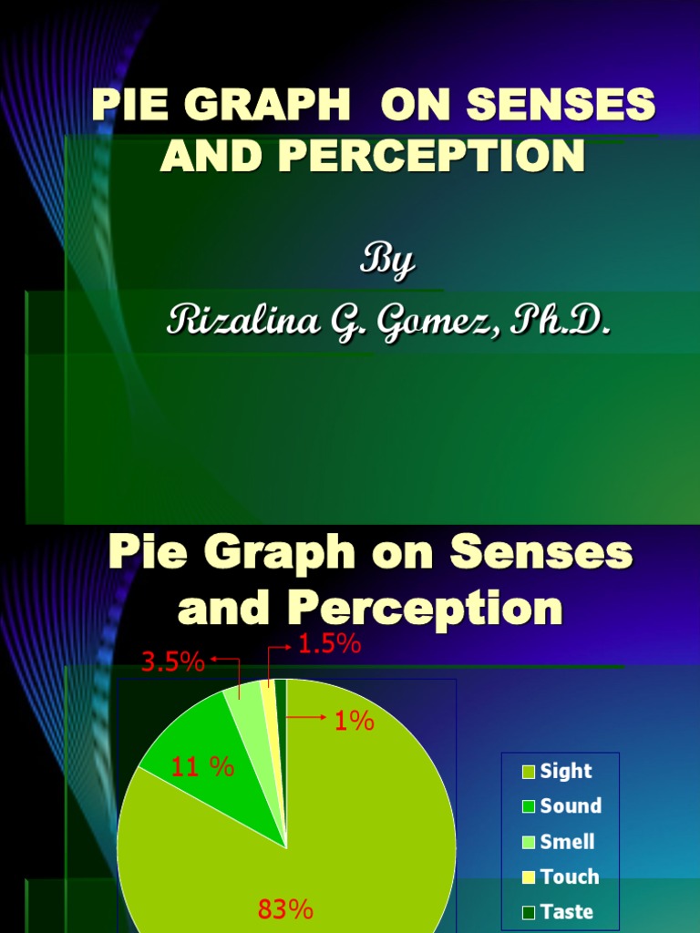 Lecture 8 Pie Graph On Senses and Perception Riza | PDF