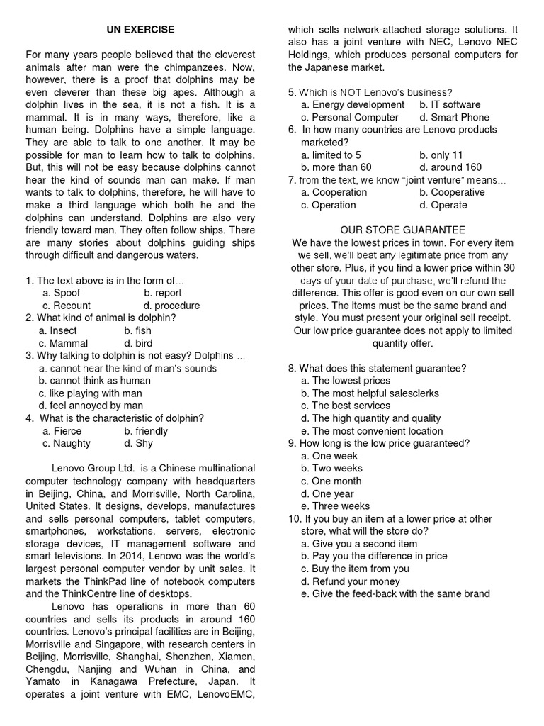 Factual Report Text Exercise - English | PDF | Lenovo | Personal Computers