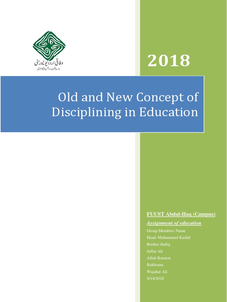 Assignment | PDF | Discipline (Academia) | Teacher Education