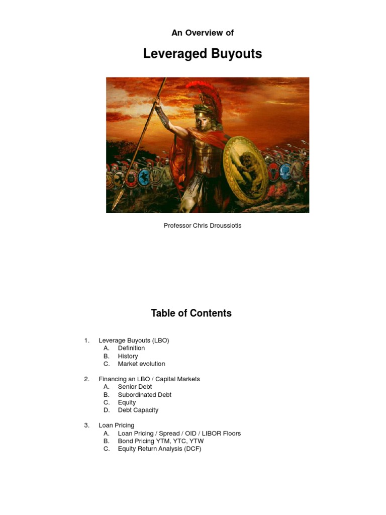 Leveraged Buyouts: An Overview of | PDF | Leveraged Buyout | Private Equity