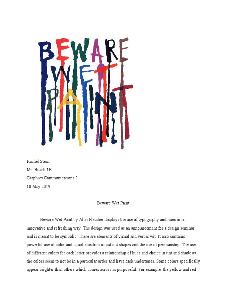 Beware Wet Paint | PDF | Graphic Design | Typography